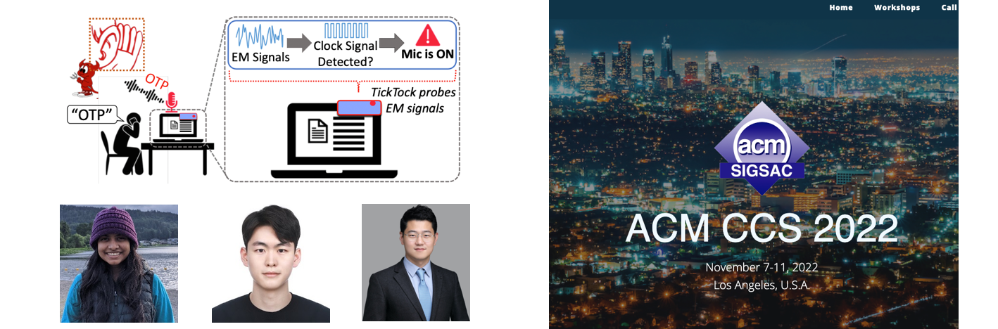 연세대학교 > 교육연구단 소식 > 한준 교수 연구팀 (CyPhy랩) ACM CCS’22 논문채택 및 발표